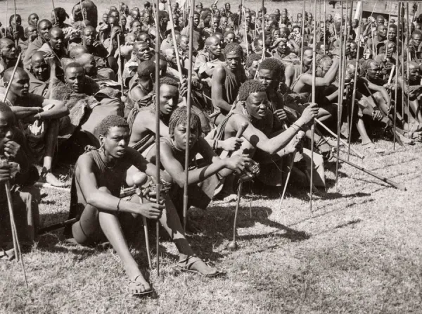 1940s East Africa Kenya Msai tribe warriors Photograph by