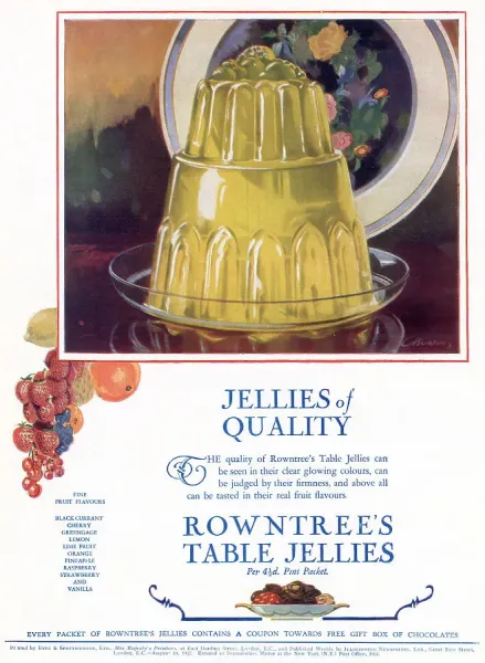 Advert for Rowntrees table jelly 1927 Our beautiful Wall Art and Photo ...