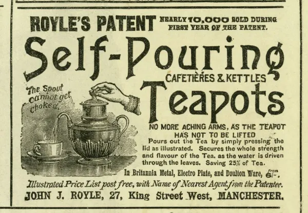 Advert, Royles Patent Self-Pouring Teapots Our beautiful Wall Art and ...