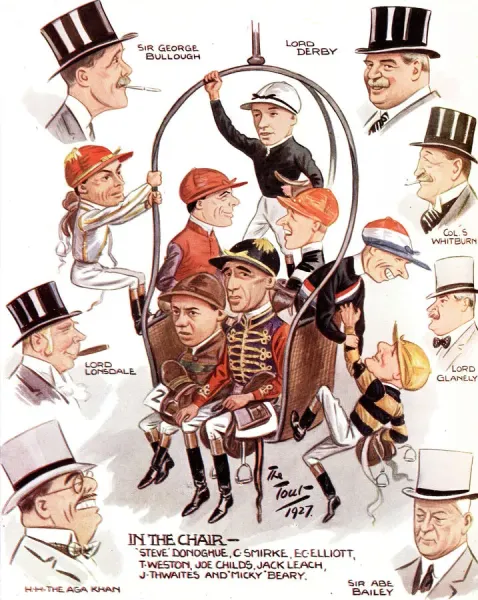 Pillow of Caricatures at Royal Ascot, 1927