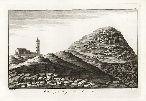 Church on the hill known as Monte Purga di Bolca Our beautiful Wall Art ...