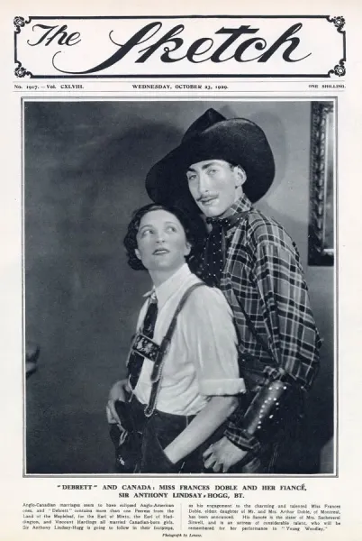 Front cover of The Sketch featuring engaged couple