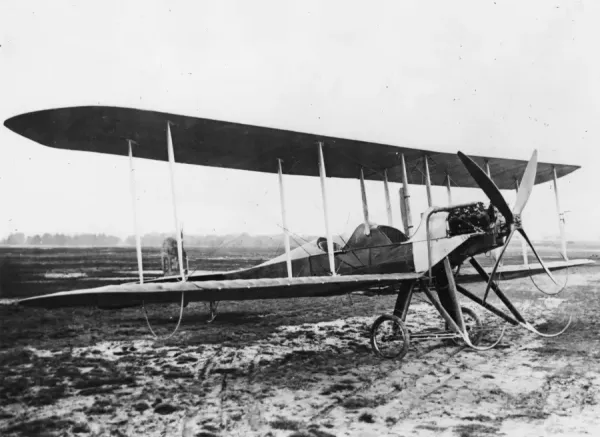 Early type of British BE2 biplane on an airfield Our beautiful Wall Art ...