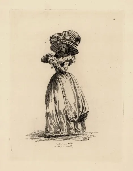 Fashionable woman in giant bonnet Our beautiful Wall Art and Photo ...