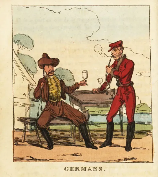 German men drinking beer at an inn Our beautiful Wall Art and Photo ...