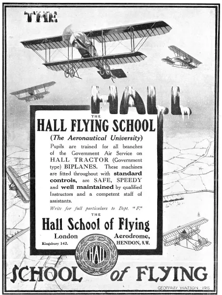 The Hall School Of Flying Hall Flying School Hendon The