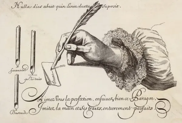 Quill Calligraphy Friedrich Van Schiller Historical Quill