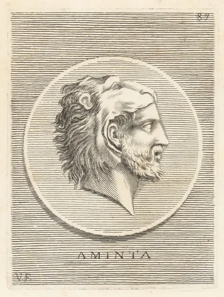 King Amyntas I of Macedon wearing a lionskin like the Greek