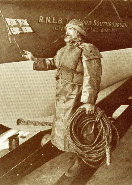 Lifeboat coxswain, with RNLB The Lord Southborough Date