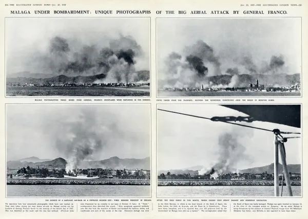 Malaga under bombardment Our beautiful Wall Art and Photo Gifts include ...