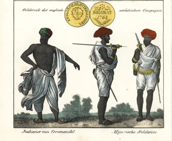 Man from the Coromandel coast and two soldiers from Mysore