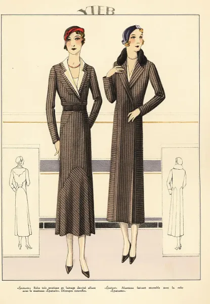 Matching wool dress and coat by fashion designer Yteb