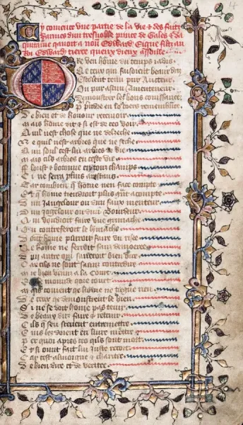 Medieval illuminated French poem on chivalry Our beautiful Wall Art and ...