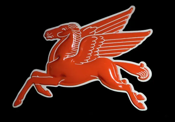 Mobil Pegasus Logo 12 Mobil Gas Pegasus Stock Photos, High Res