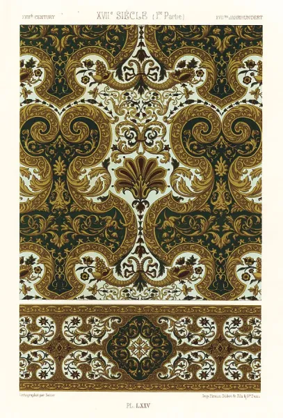 Panel of gilt leather with border Our beautiful Wall Art and Photo ...