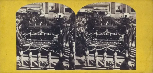 President Abraham Lincolns Catafalque The Changing Face Of Lincoln
