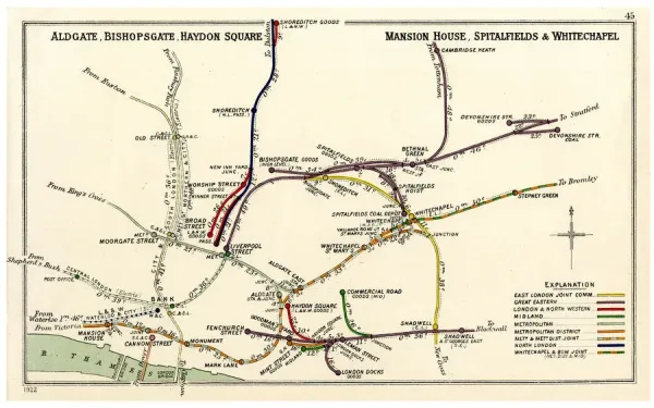 Railway map, Aldgate, Bishopsgate Our beautiful Wall Art and Photo ...