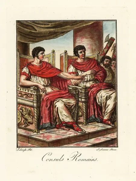 Ancient Roman Consuls Reception In The Atrium Of The Roman Consul, 400