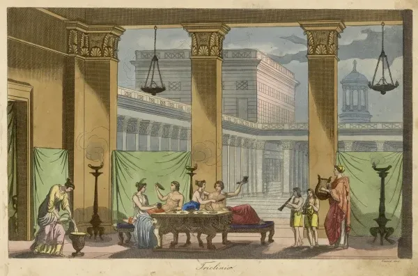 Roman Triclinium Typical Dining Room