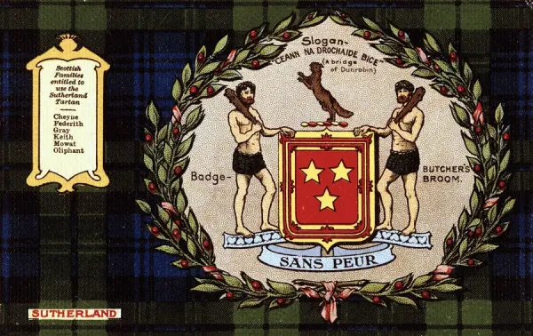 Scottish tartan -- Sutherland Clan (comprising the Cheyne)
