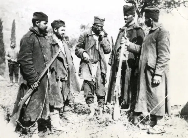 Serbian Soldiers Ww1 Image Of WORLD WAR I: SERBIA. Serbian Heavy Gun
