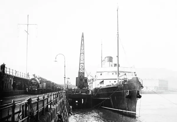 Steamer and railway train, Dover docks Our beautiful Wall Art and Photo ...