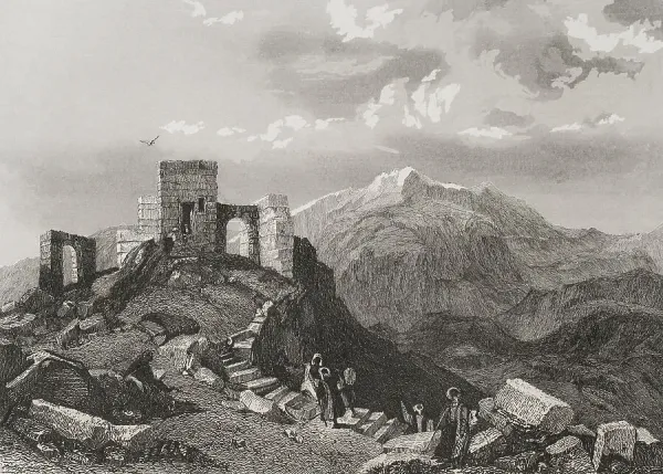 Summit of Mount Sinai. Ruins of a temple Our beautiful Wall Art and ...