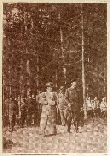 Tsar Nicholas II and the Tsarina Bialowieza Forest