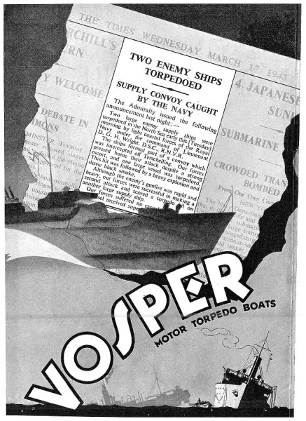 Vosper Motor Torpedo Boats Vosper Ltd. Date: 1943 Our beautiful Wall ...