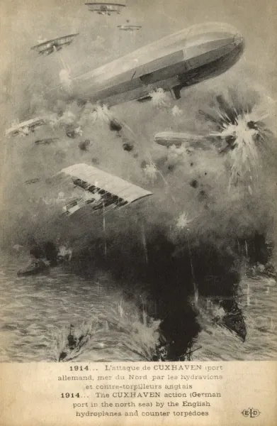 WW1 The Cuxhaven Action aerial and naval combat Our beautiful Wall Art ...