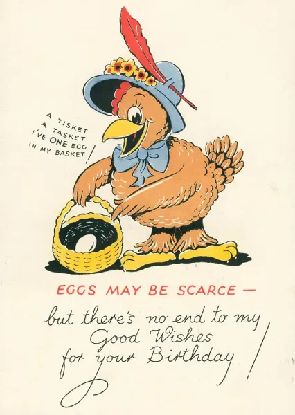 WW2 Birthday Card, Eggs May Be Scarce Our beautiful Wall Art and Photo ...
