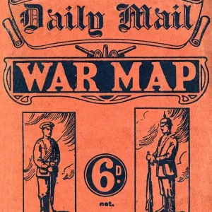 Daily Mail coloured map of part of the Western Front