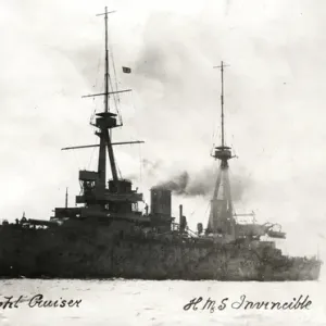 Crew members, HMS Invincible, British battle cruiser