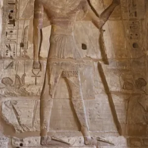 Temple of Ramses III. The pharaoh Ramses III before